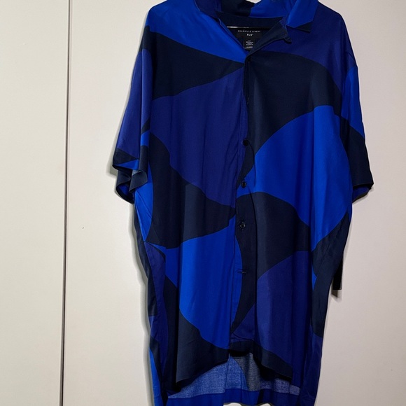 Jackets & Coats | Mens Blue Patterned Jacket | Poshmark